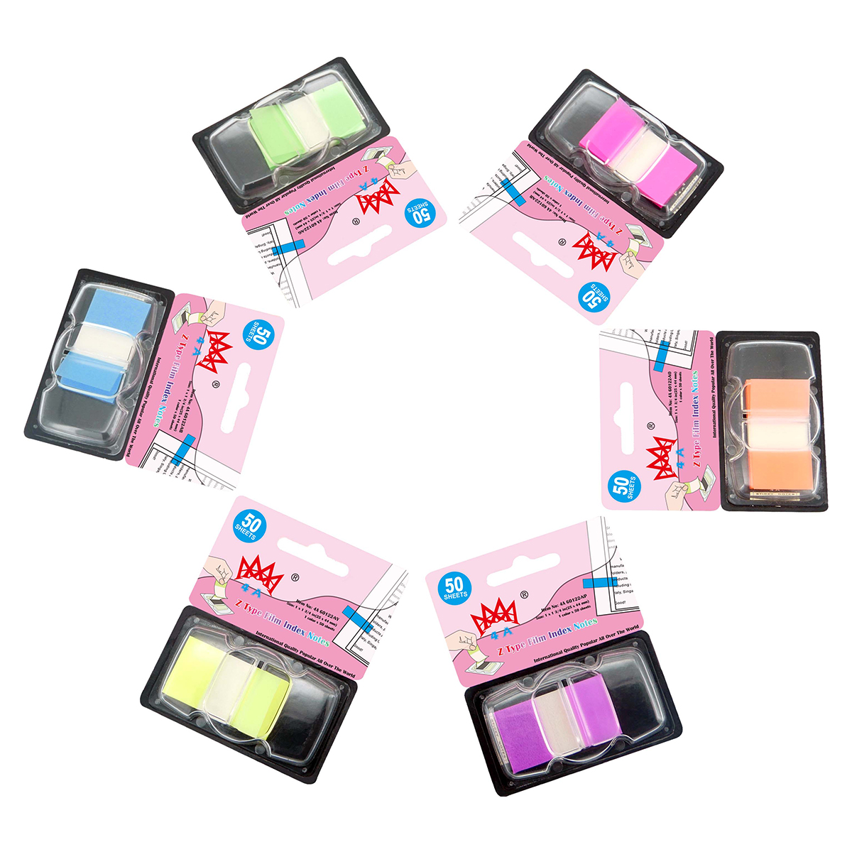 4A Pop-up Flags Set,Neon Color Page Marker Index Label,50 Flags ...